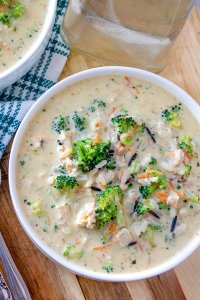 Chicken Broccoli Wild Rice Soup - Love Bakes Good Cakes