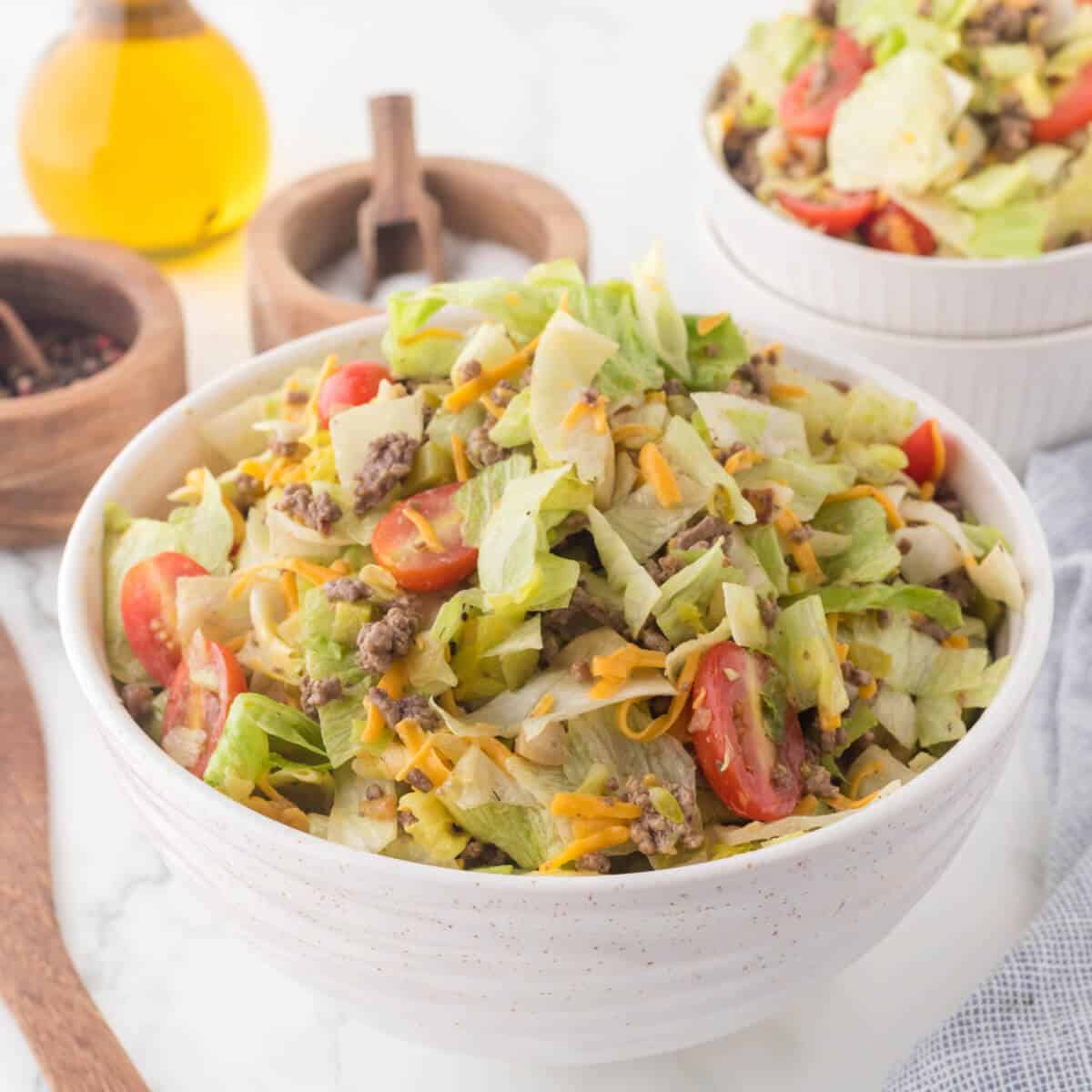 Big Mac Salad - Love Bakes Good Cakes