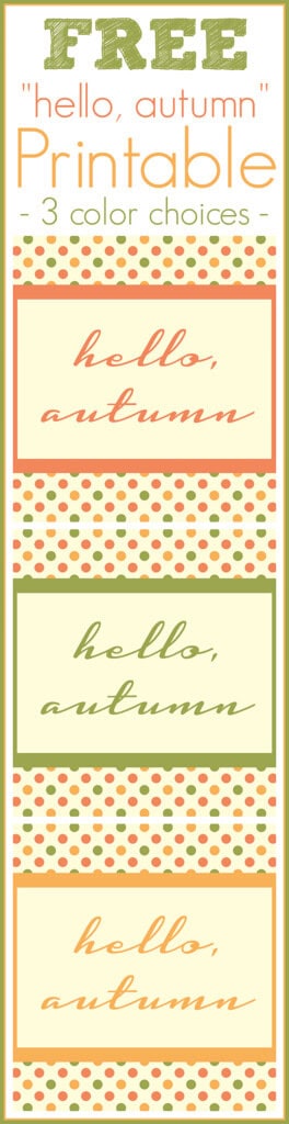 {FREE} "Hello, autumn" Printable - Love Bakes Good Cakes