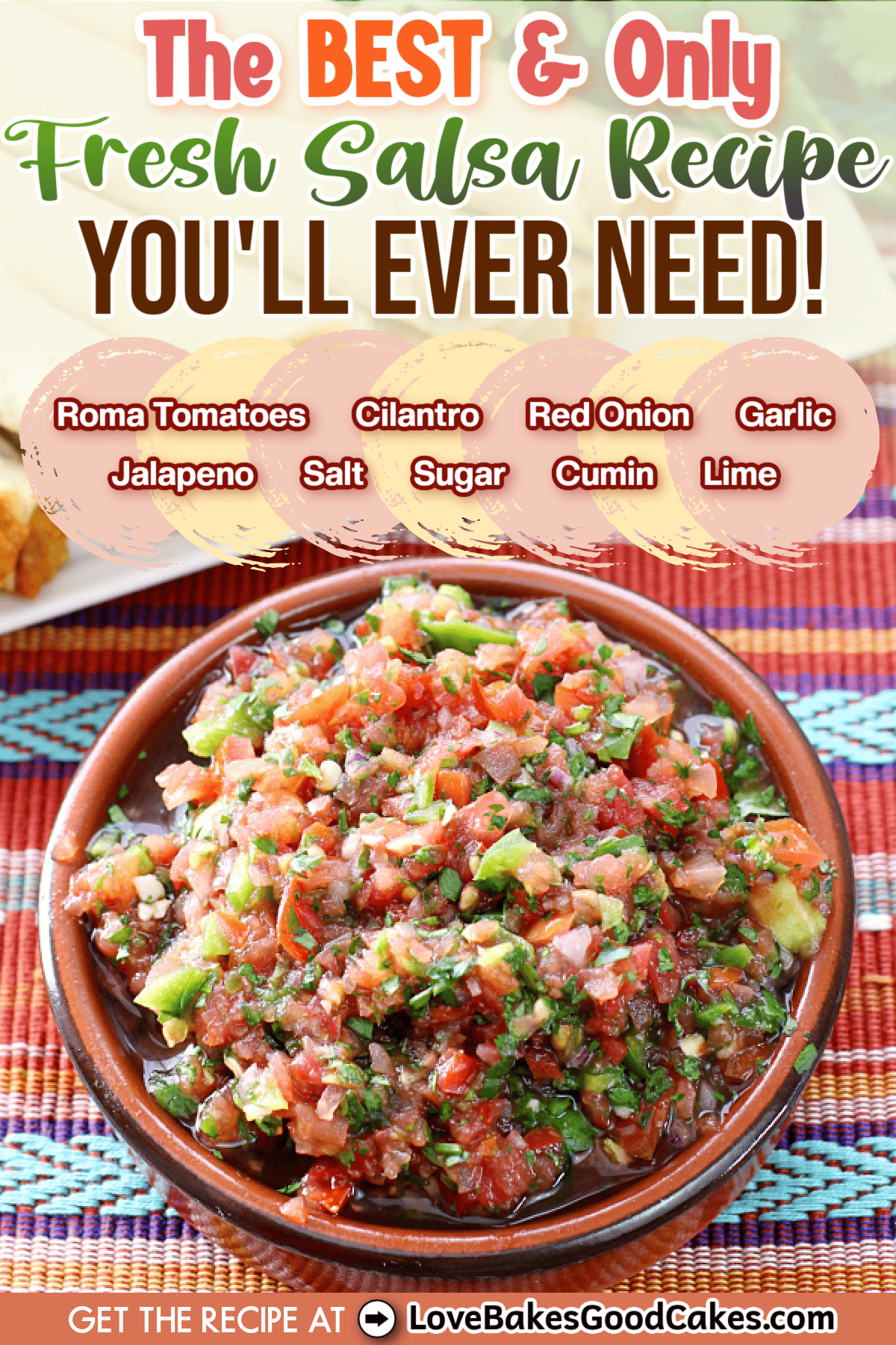 The BEST & Only Fresh Salsa Recipe You'll EVER Need! - Love Bakes Good ...