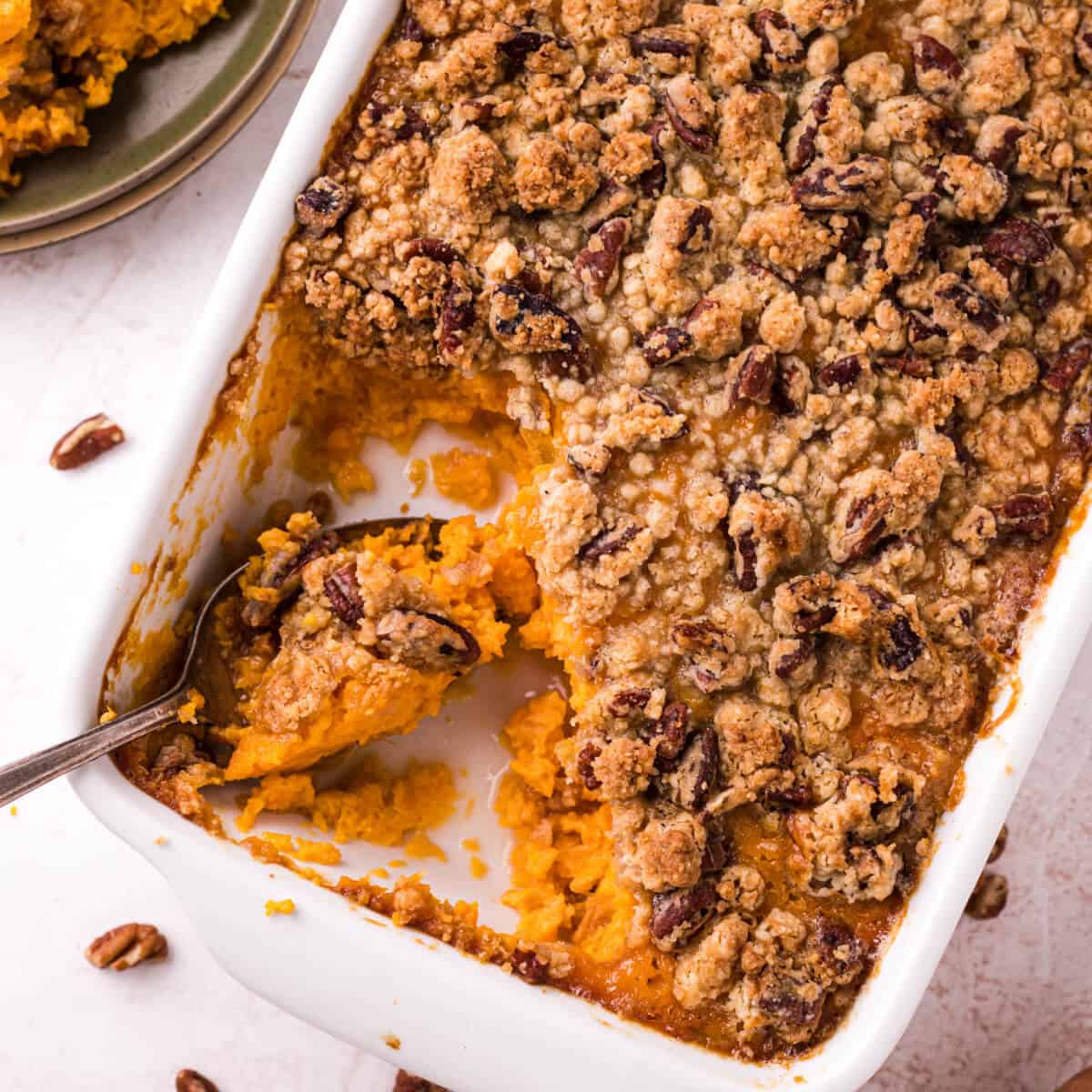 Sweet Potato Casserole - Love Bakes Good Cakes