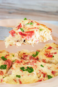 Crustless Reuben Quiche - Love Bakes Good Cakes