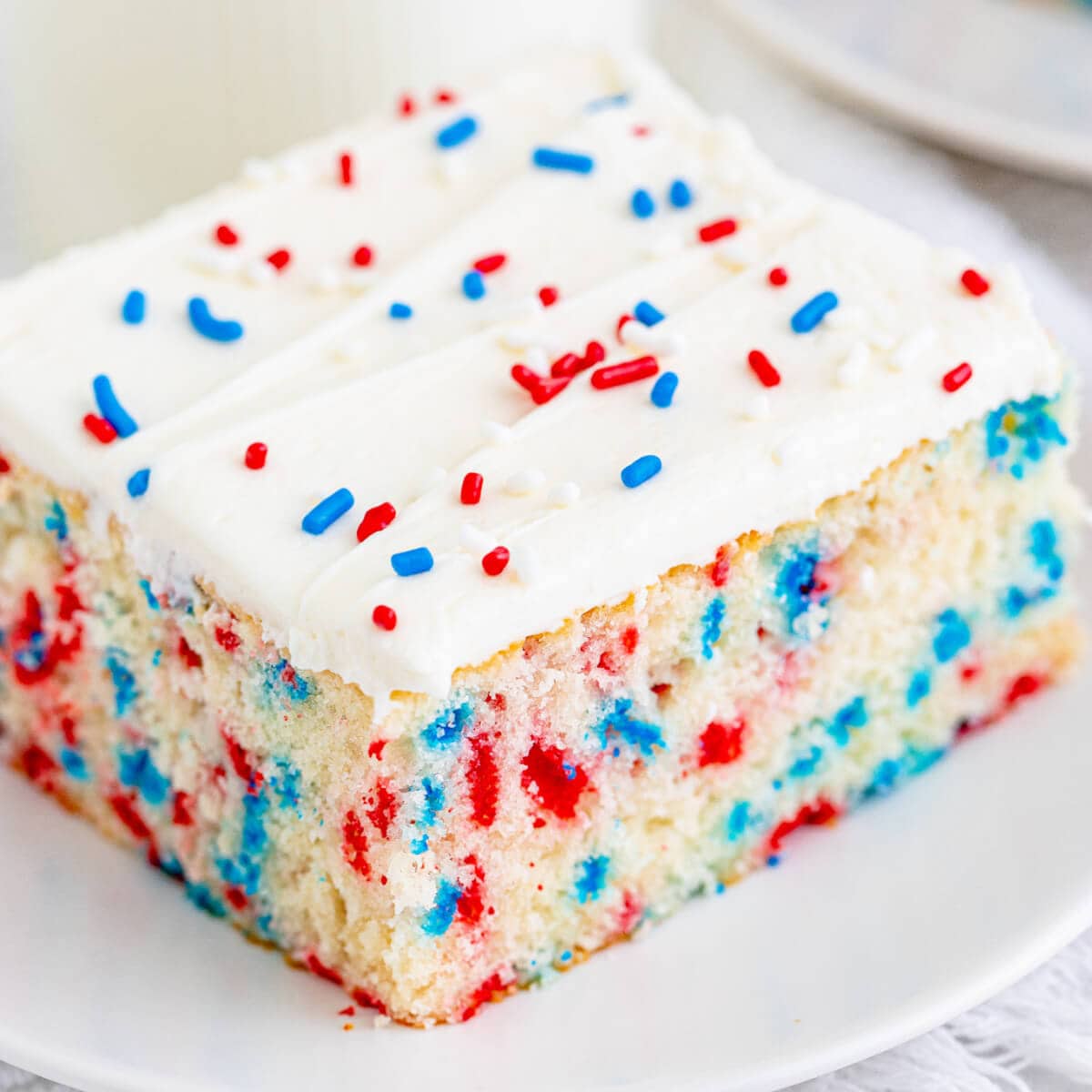 Patriotic Funfetti Cake - Love Bakes Good Cakes