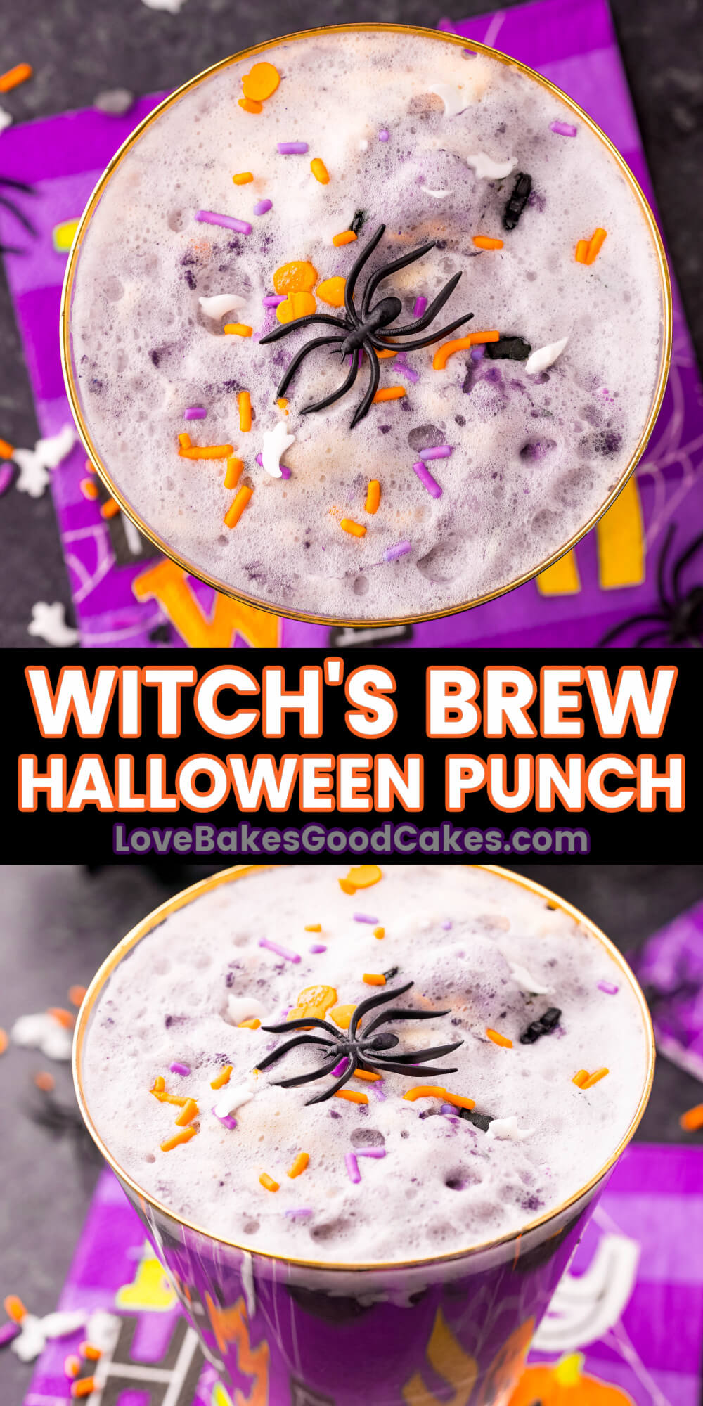 Witch's Brew Halloween Punch - Love Bakes Good Cakes