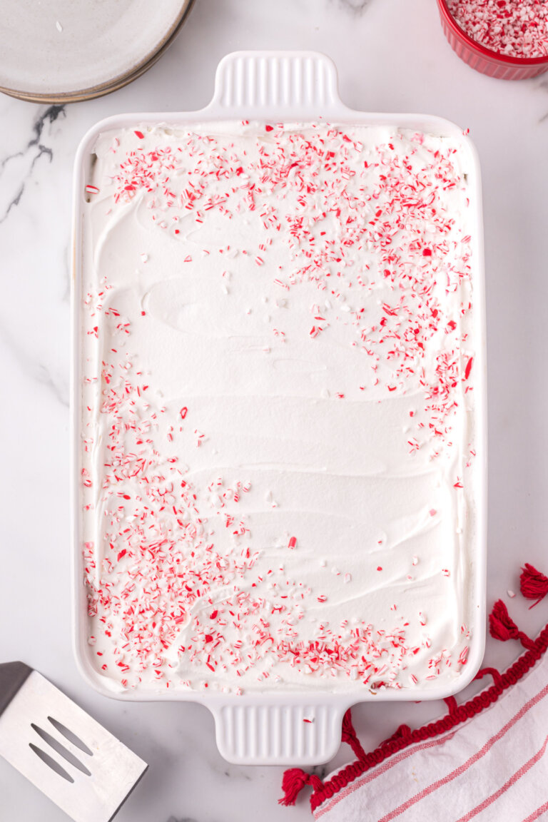 Peppermint Poke Cake - Love Bakes Good Cakes