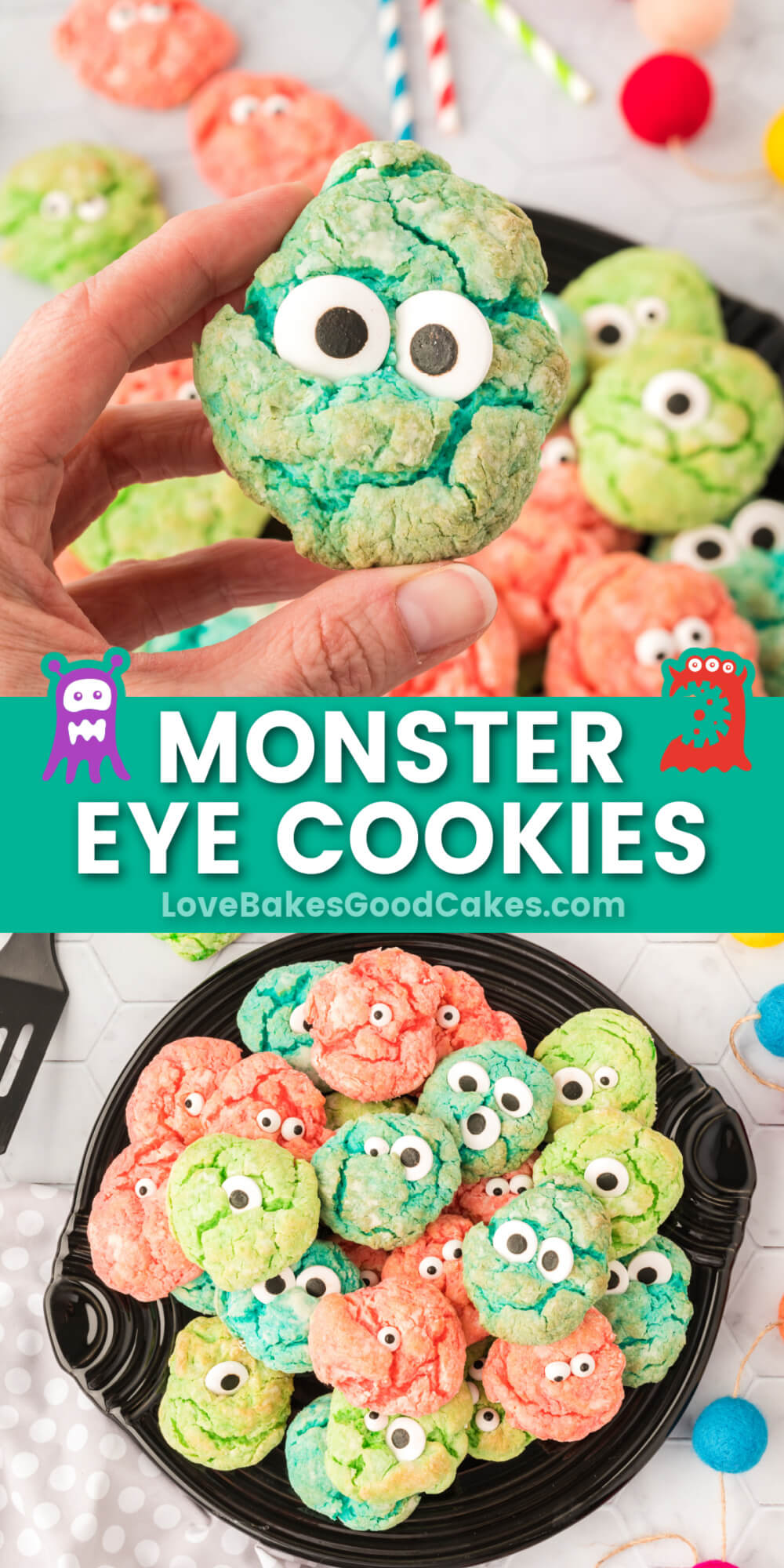 Monster Eye Cookies - Love Bakes Good Cakes