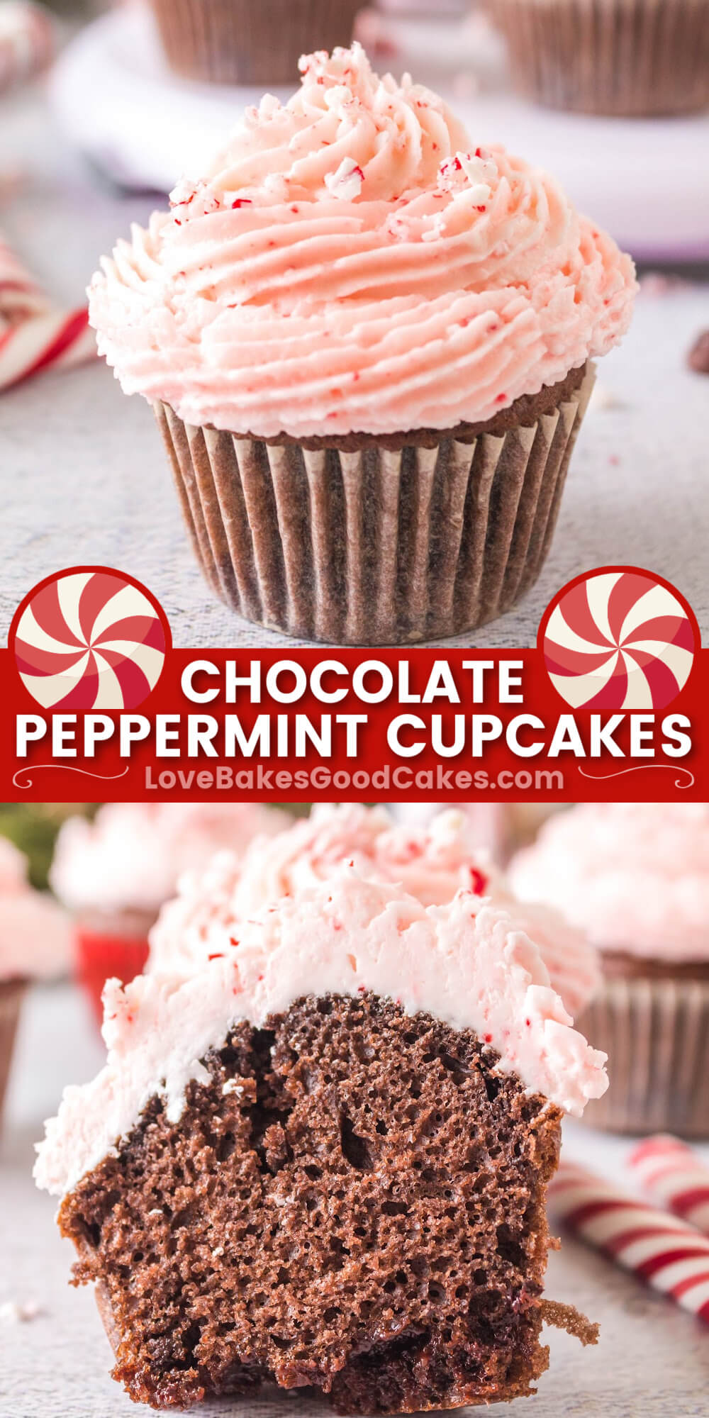 Chocolate Peppermint Cupcakes - Love Bakes Good Cakes