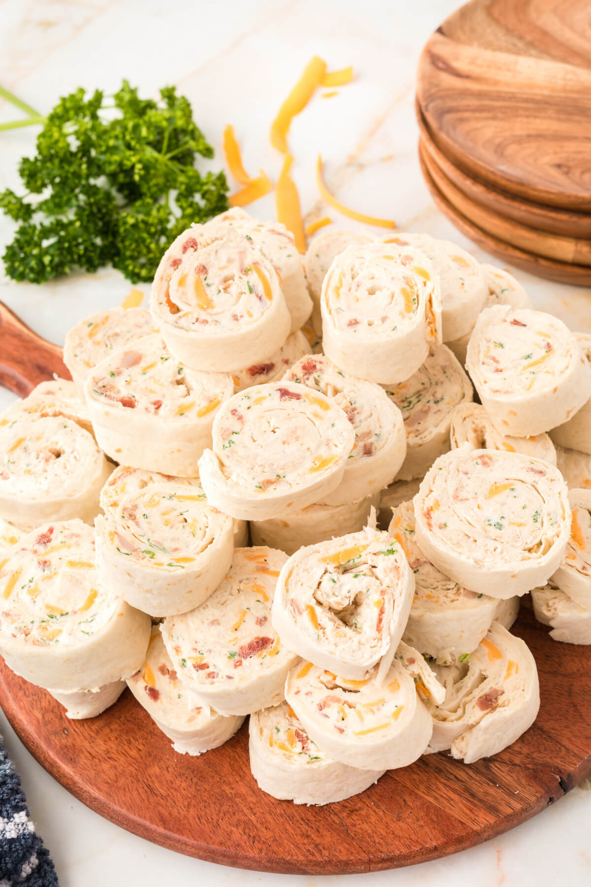 Chicken Bacon Ranch Tortilla Roll-Ups - Love Bakes Good Cakes