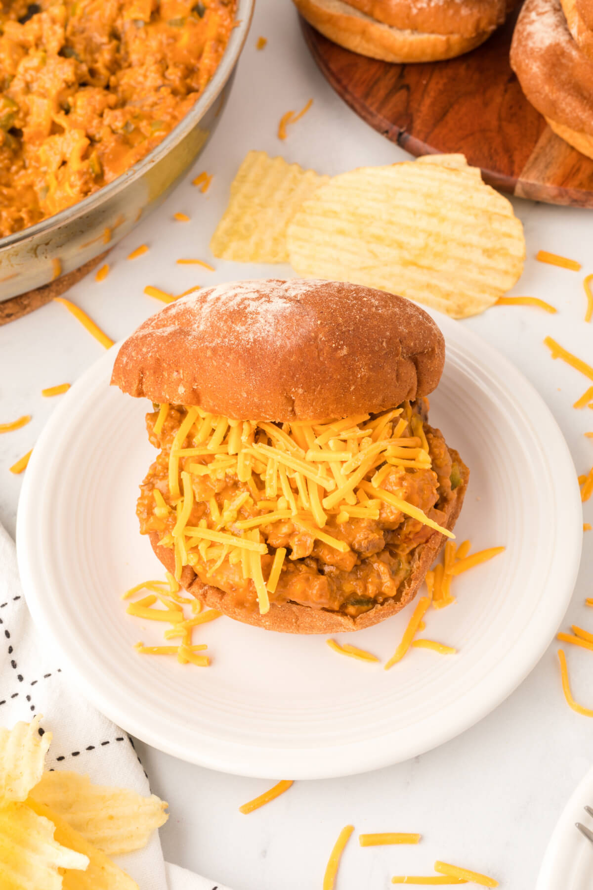 Cheesy Sloppy Joes - Love Bakes Good Cakes