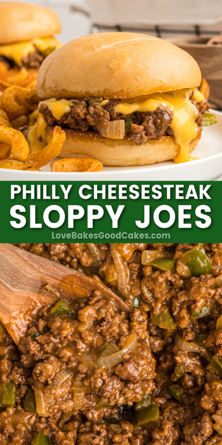 Philly Cheesesteak Sloppy Joes - Love Bakes Good Cakes
