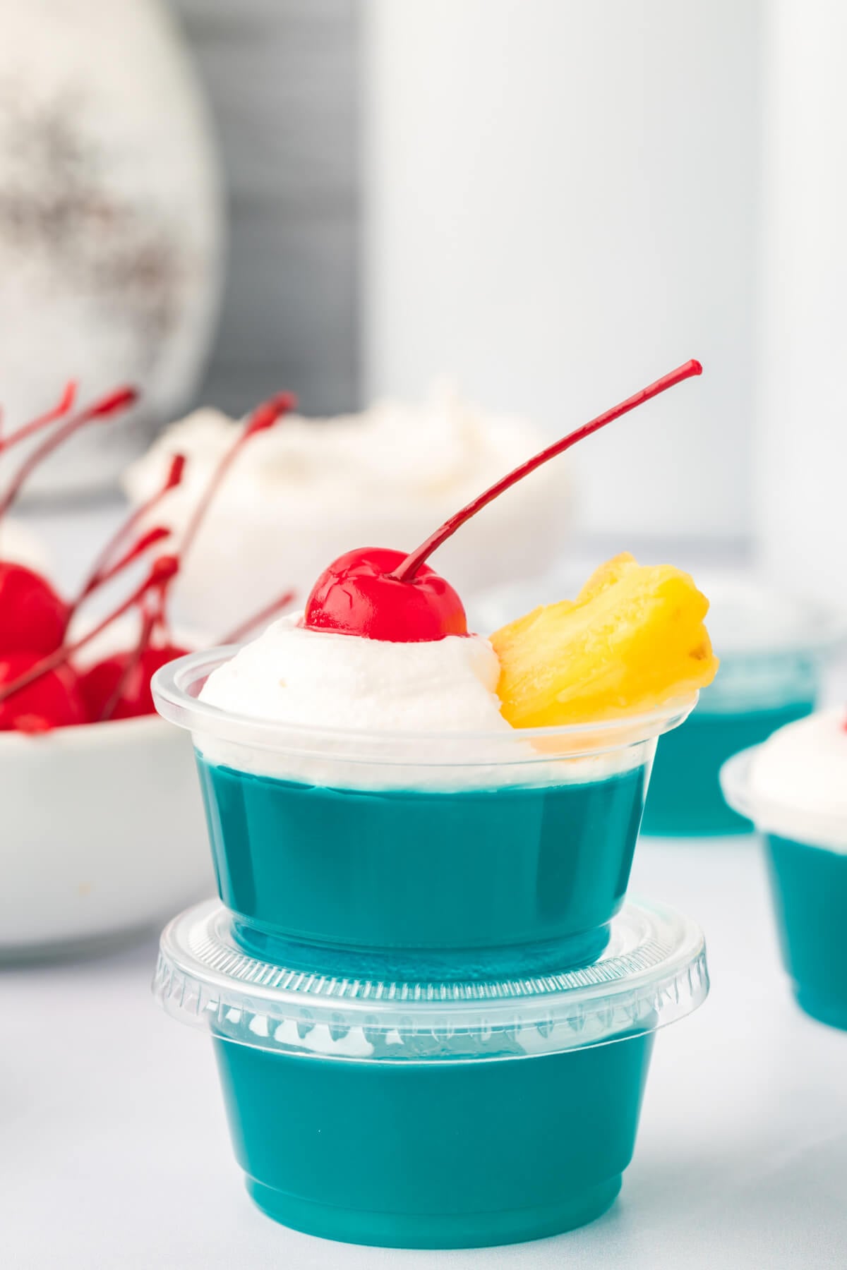 Blue Hawaiian Jello Shots - Love Bakes Good Cakes