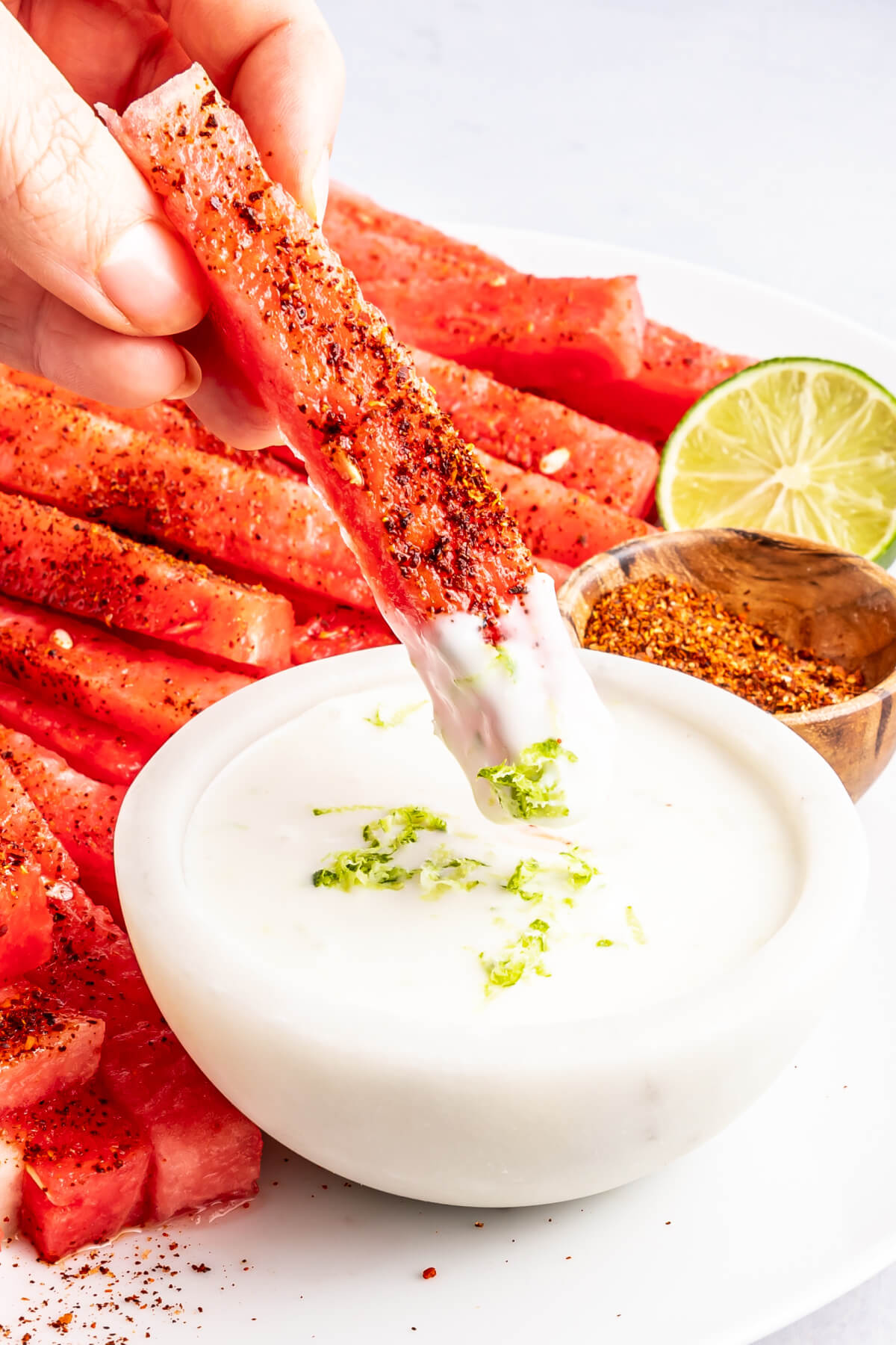 Spicy Watermelon Fries - Love Bakes Good Cakes
