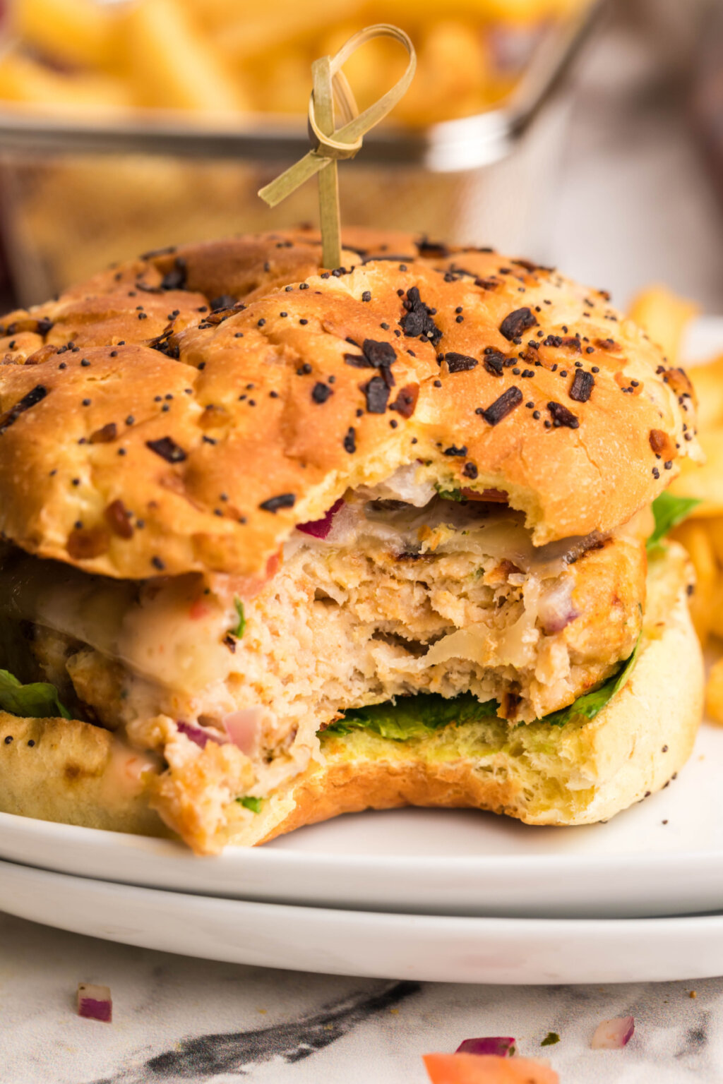 Chicken Burgers with Bang-Bang Sauce - Love Bakes Good Cakes