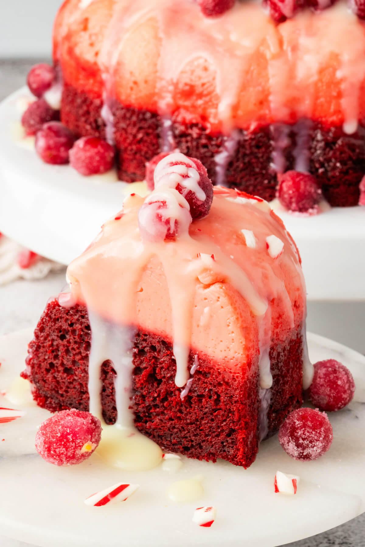 Red Velvet Flan Holiday Cake - Love Bakes Good Cakes