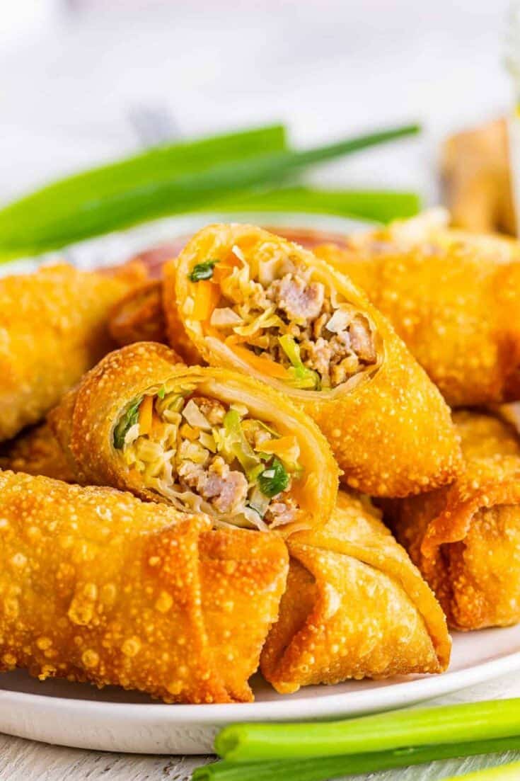 Ground Pork Egg Rolls - Love Bakes Good Cakes