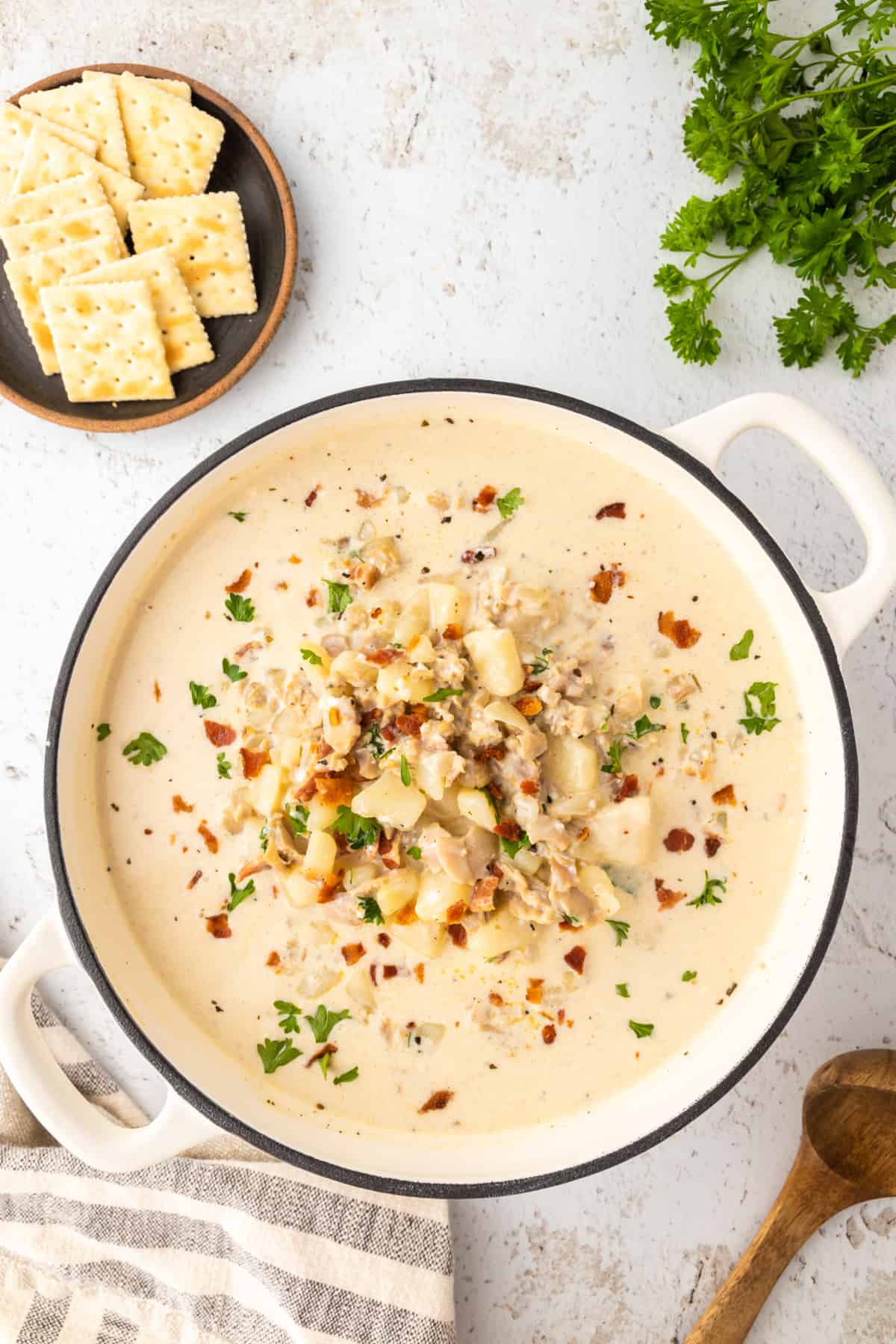 New England Clam Chowder - Love Bakes Good Cakes