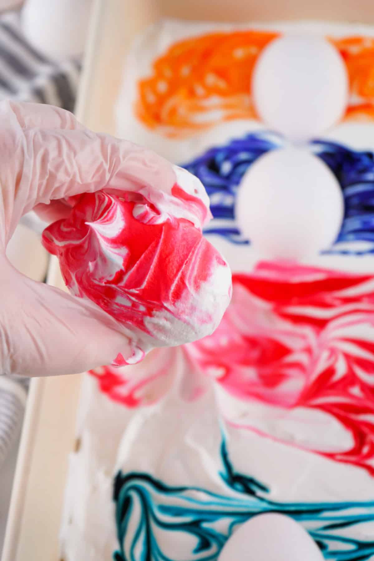 Cool Whip Dyed Easter Eggs - Love Bakes Good Cakes