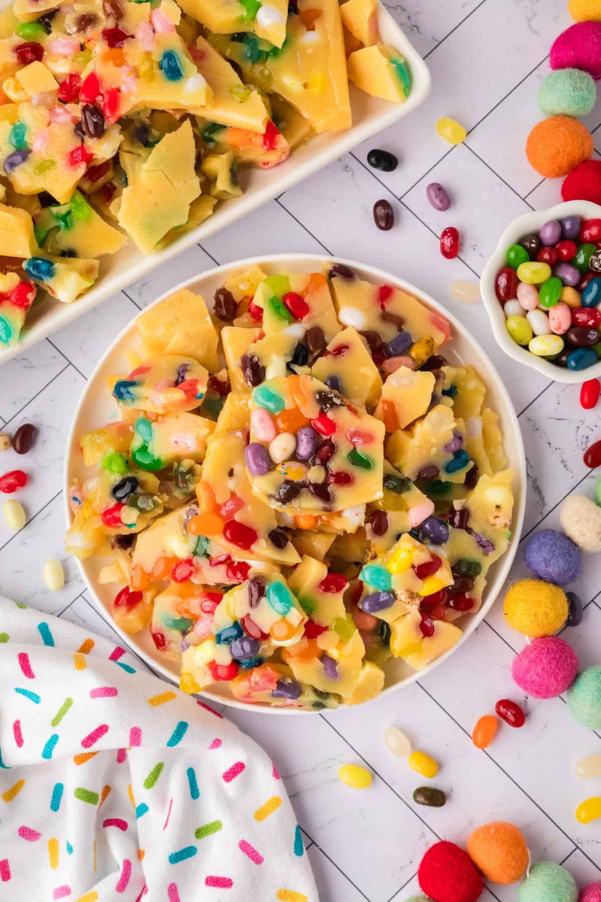 Jelly Bean Brittle - Love Bakes Good Cakes