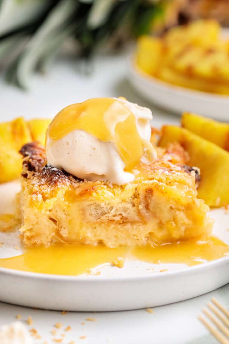 Piña Colada Bread Pudding - Love Bakes Good Cakes