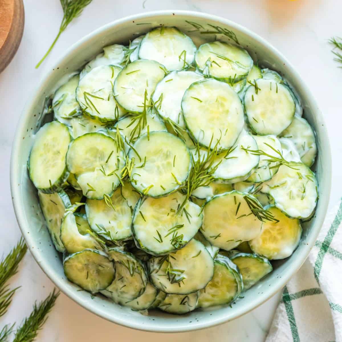 Polish Cucumber Salad - Love Bakes Good Cakes