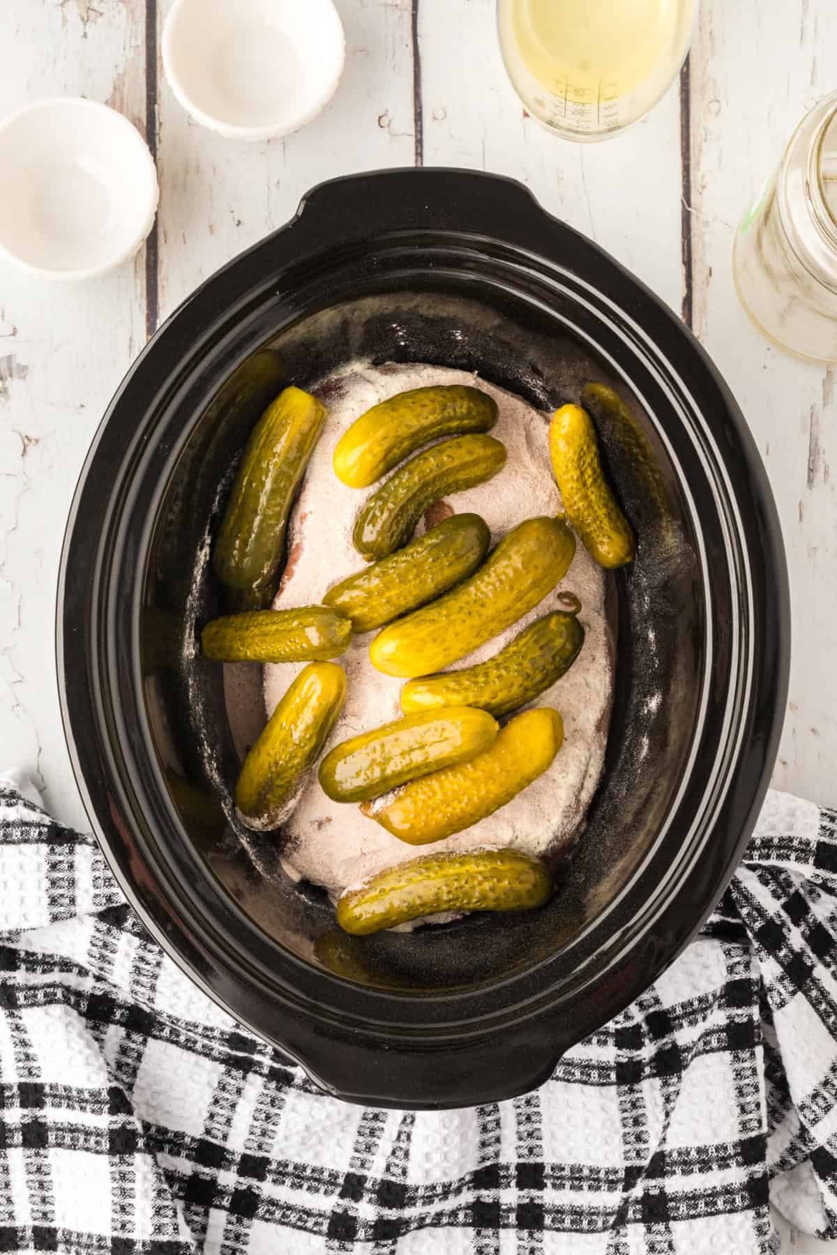 Slow Cooker Dill Pickle Pot Roast - Love Bakes Good Cakes