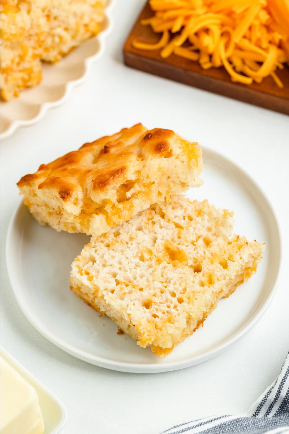 Cheddar Butter Swim Biscuits - Love Bakes Good Cakes