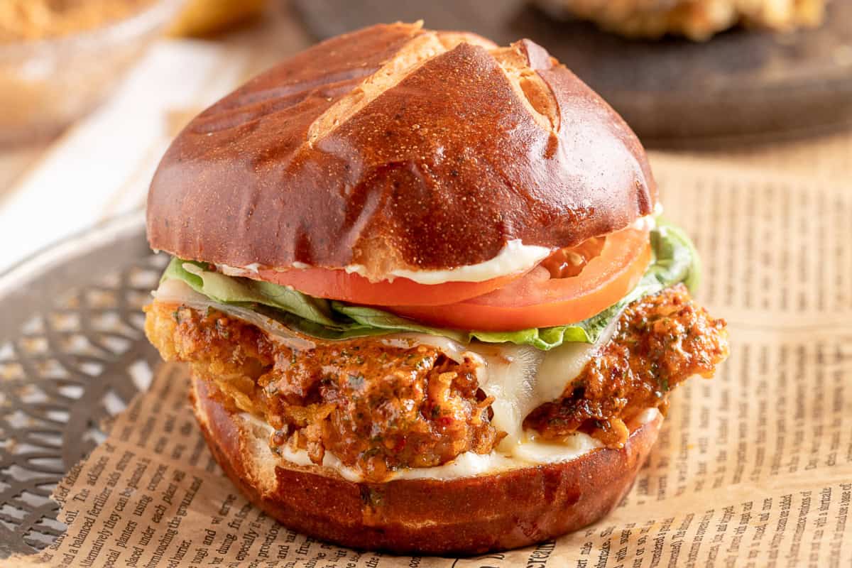 Cowboy Butter Crispy Chicken Sandwich - Love Bakes Good Cakes
