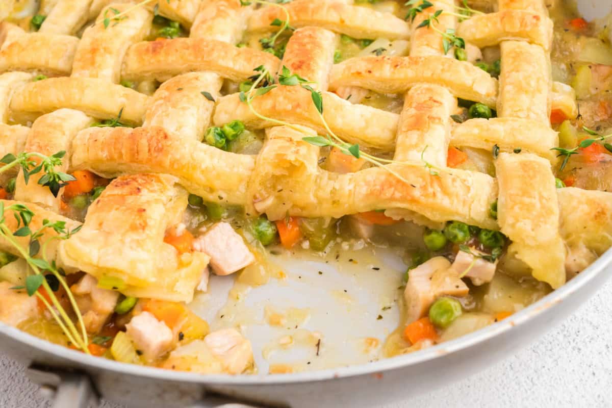 Puff Pastry Turkey Pot Pie - Love Bakes Good Cakes