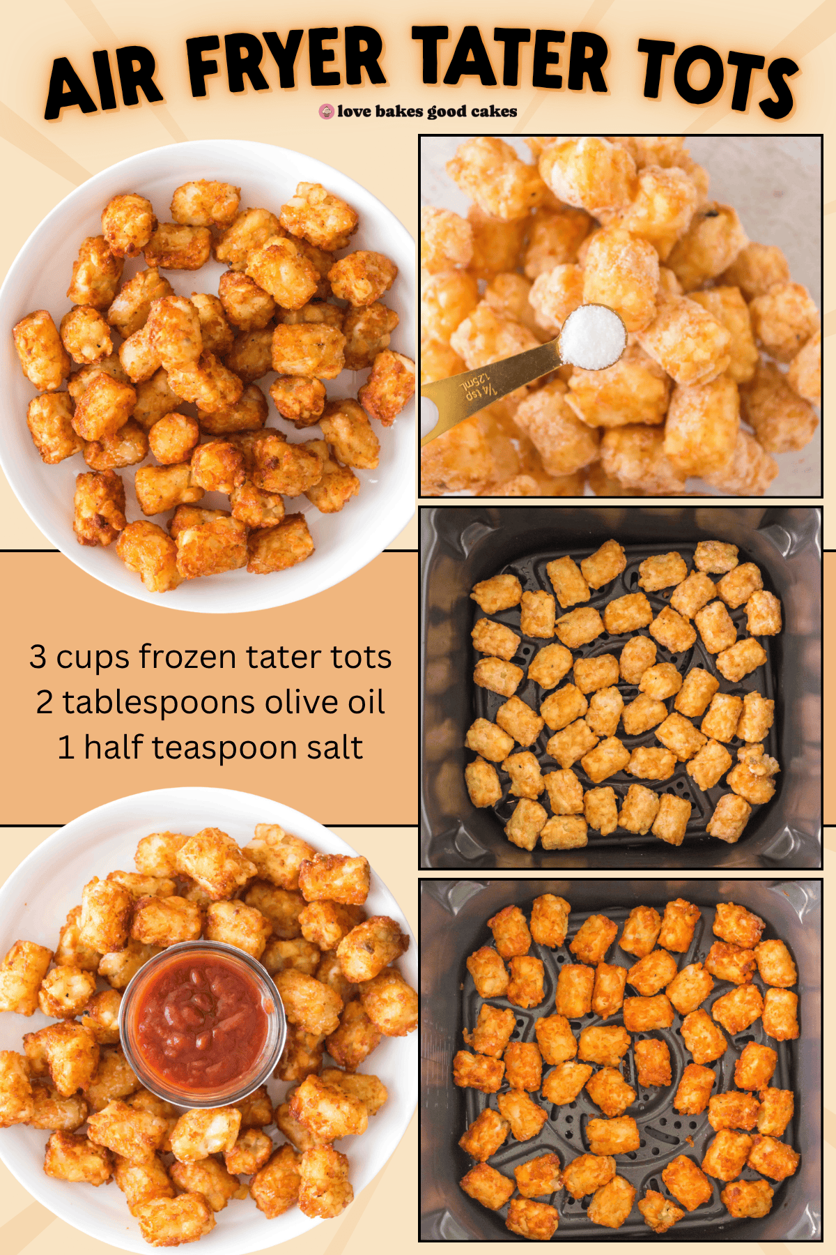 Air Fryer Tater Tots - Love Bakes Good Cakes