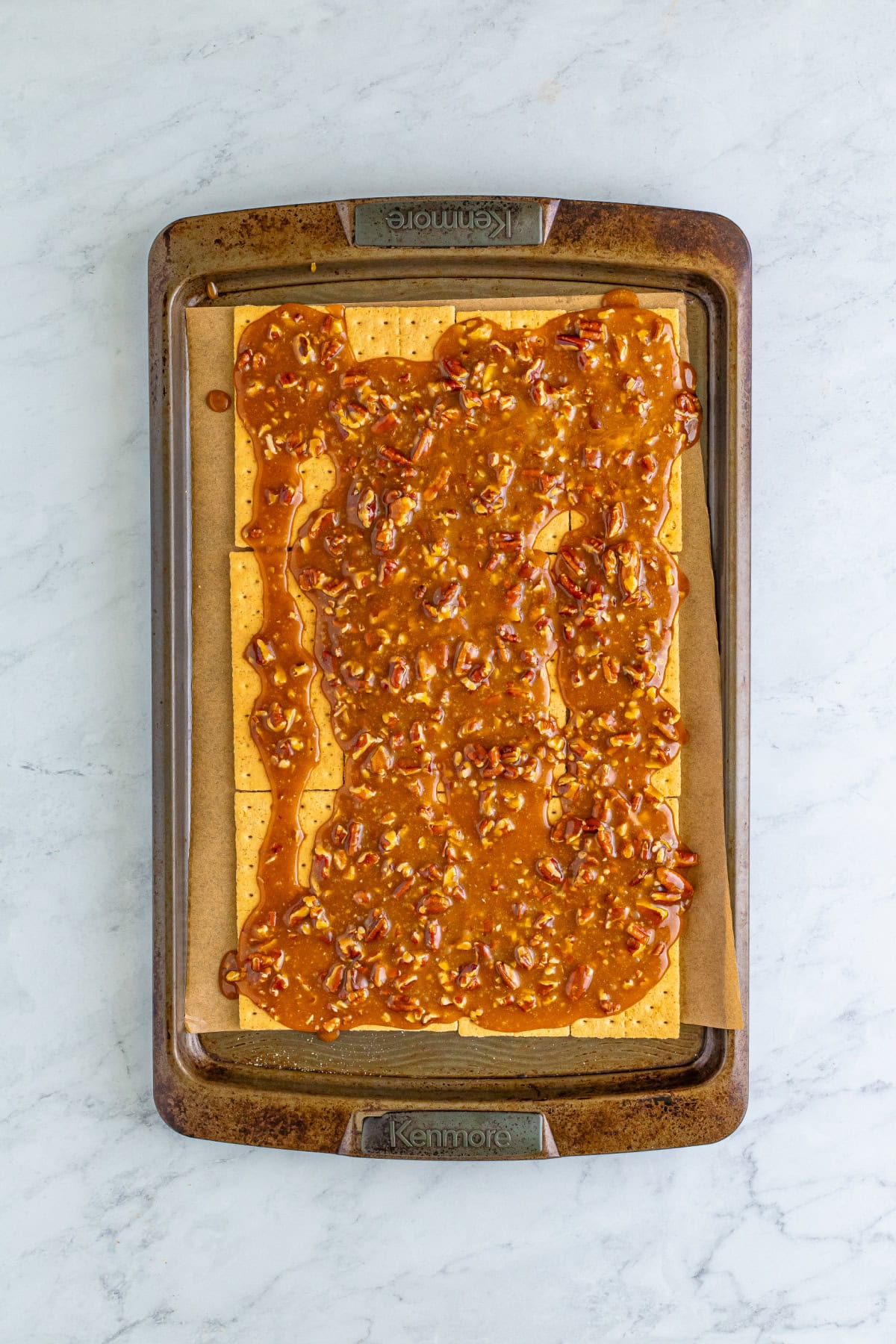 Toffee Graham Cracker Pralines - Love Bakes Good Cakes