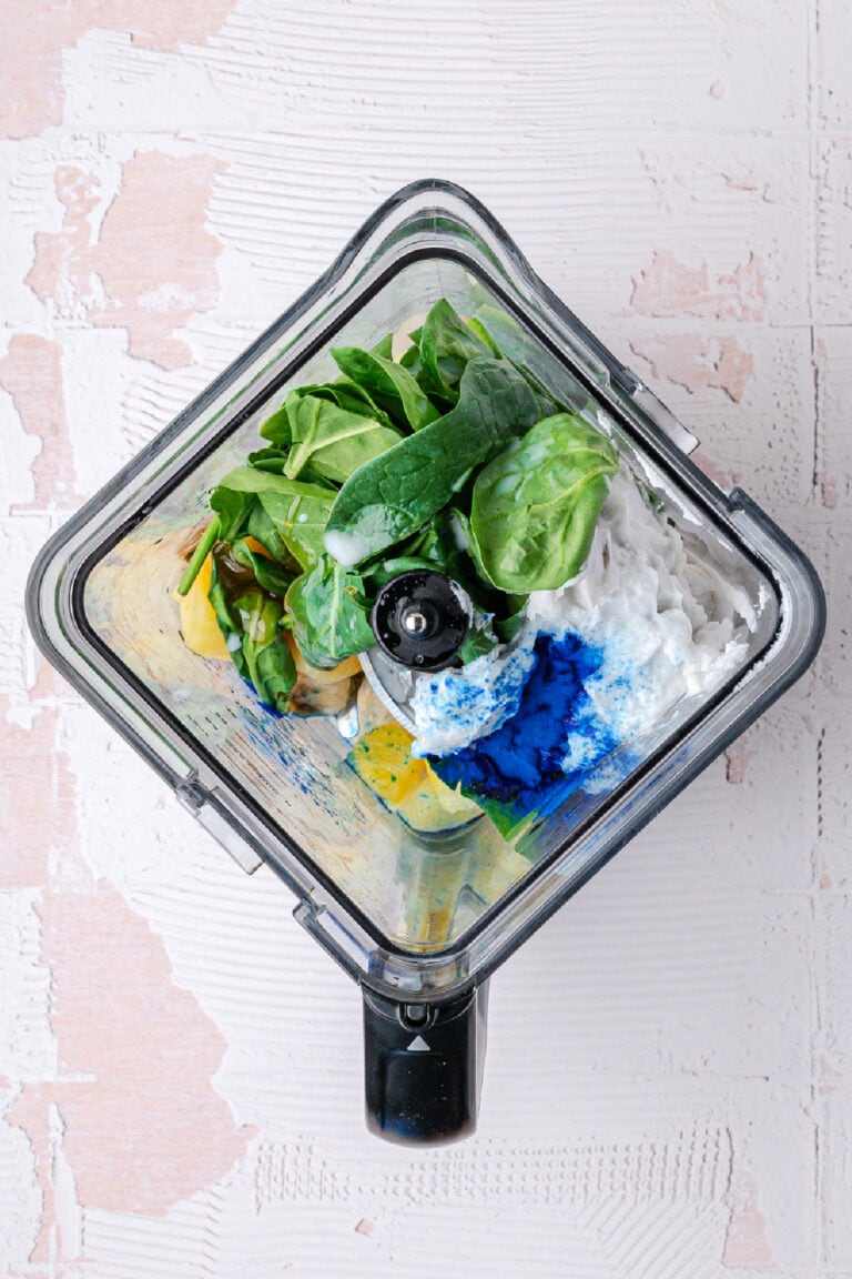 Tropical Blue Spirulina Smoothie Bowl - Love Bakes Good Cakes