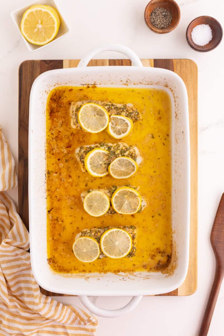 Lemon Garlic Baked Cod - Love Bakes Good Cakes