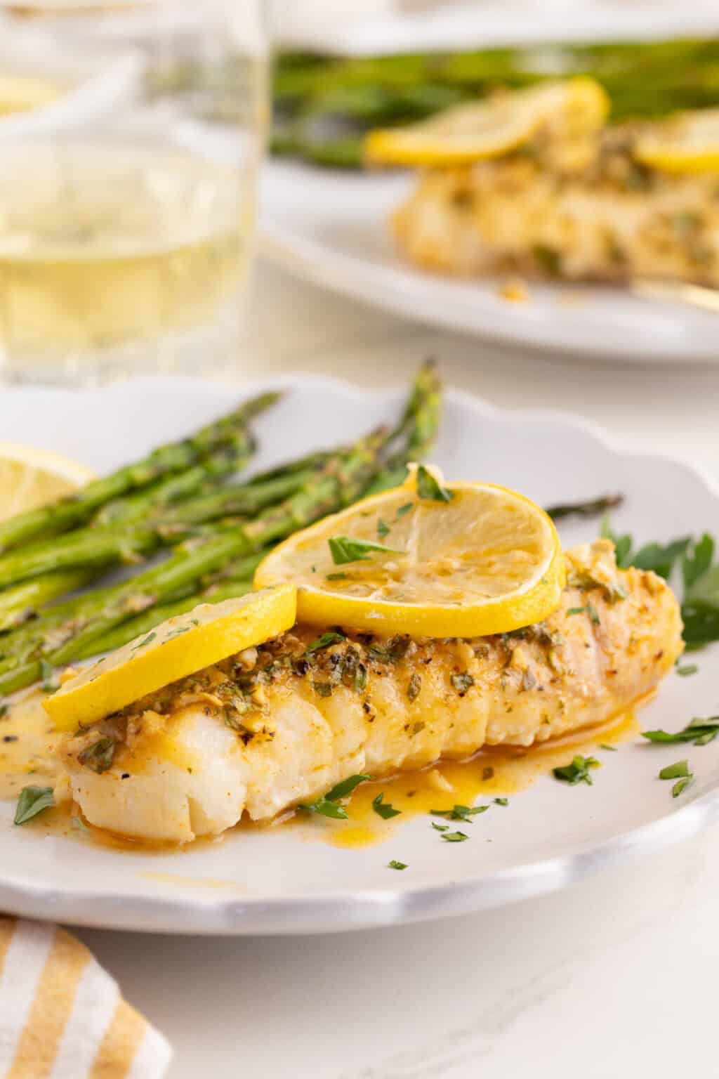 Lemon Garlic Baked Cod - Love Bakes Good Cakes