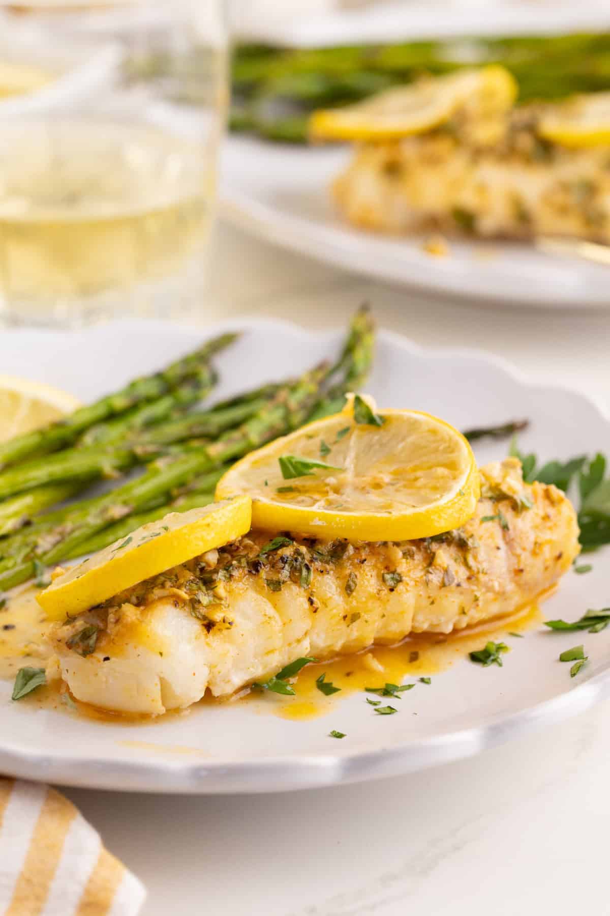 Lemon Garlic Baked Cod - Love Bakes Good Cakes