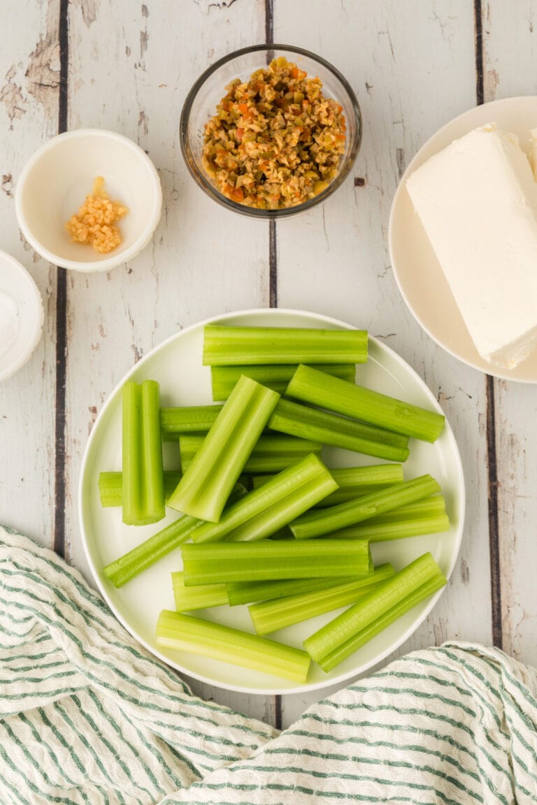 Old Fashioned Stuffed Celery With Cream Cheese - Love Bakes Good Cakes