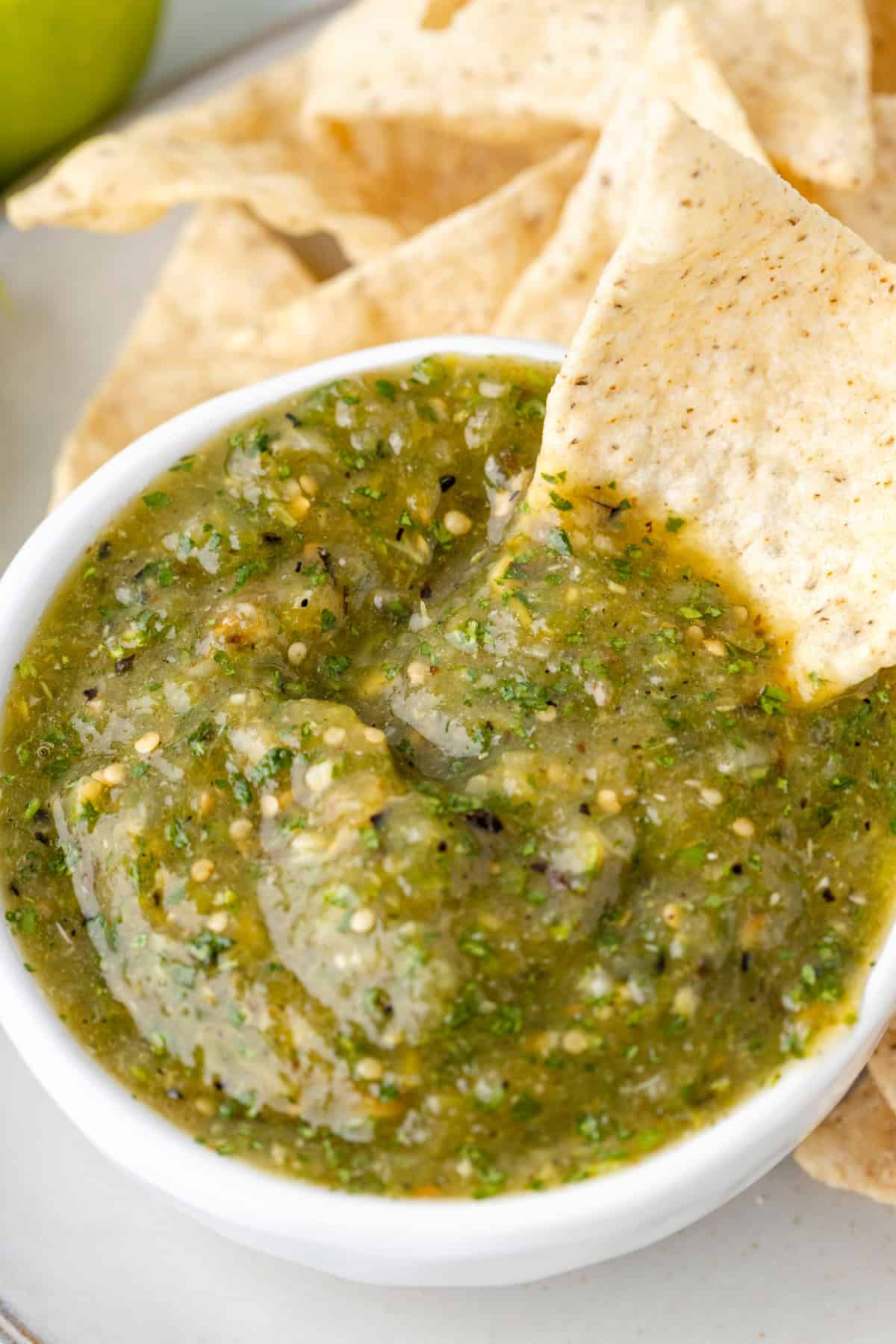 Tomatillo Salsa Recipe - Easy Roasted Salsa Verde in 20 Minutes