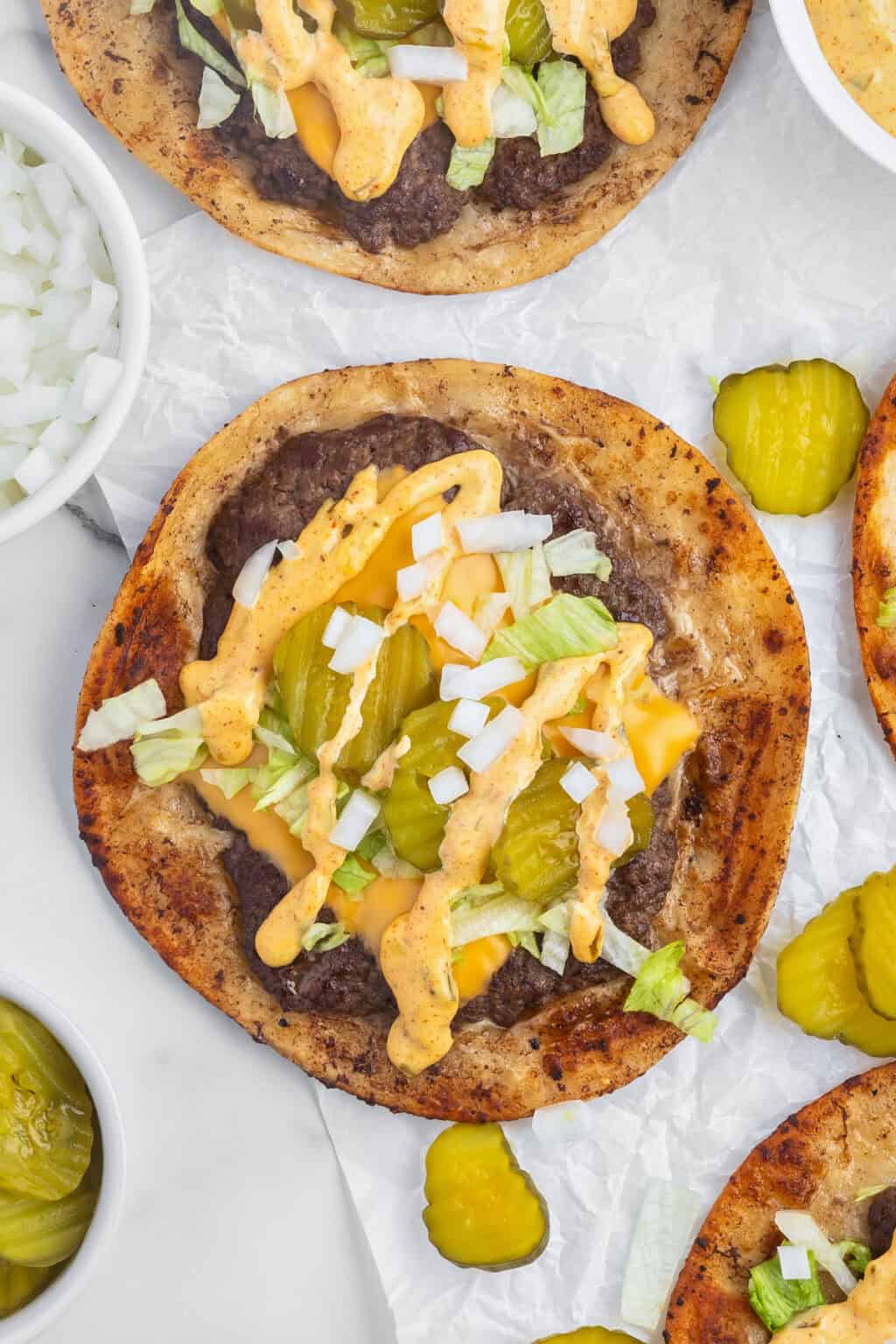 Smash Burger Taco Recipe - Easy Viral Cheeseburger Tacos